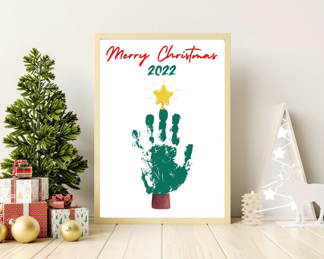 Christmas Handprint Craft Christmas Preschool Craft - Etsy