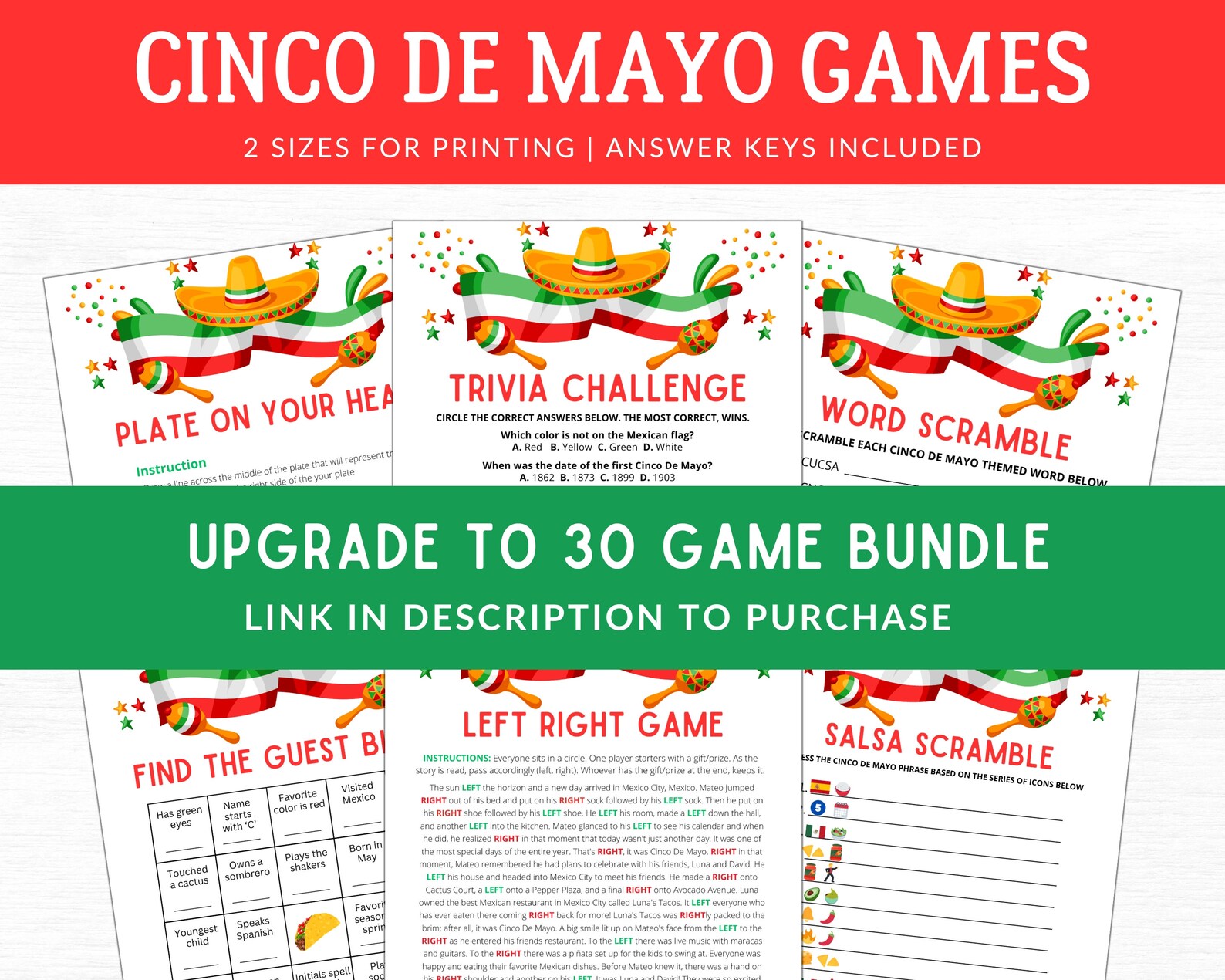Pass the Prize Cinco De Mayo Games Cinco De Mayo Party Games Cinco De ...