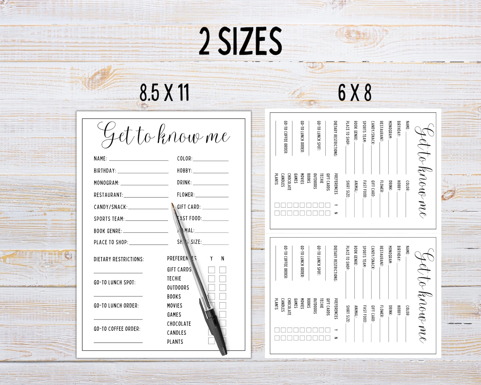 Get to Know Me Questionnaire Get to Know Me Survey Get to - Etsy