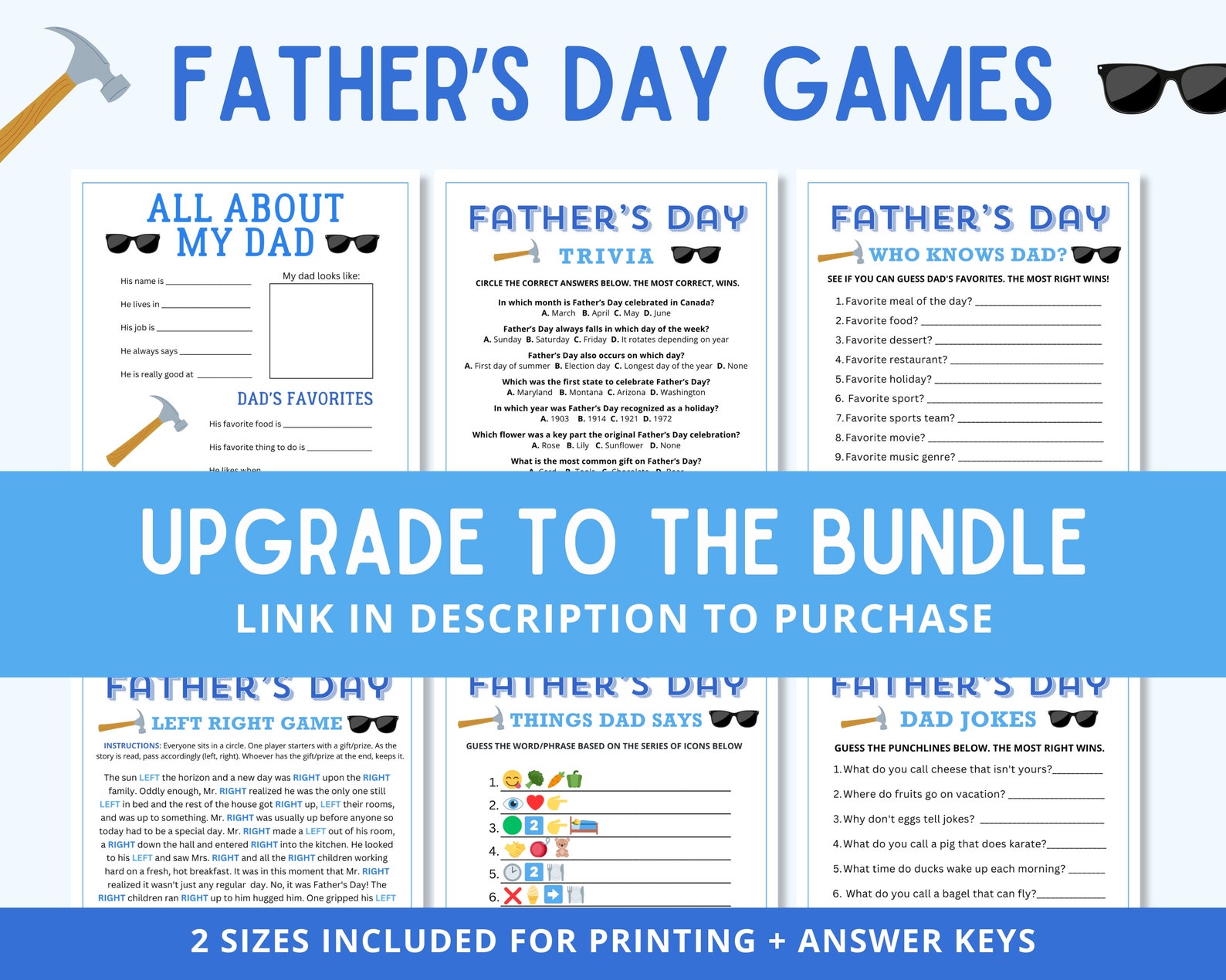 Who Knows Dad Game | Father's Day Game | Fathers Day Activity | Fun ...
