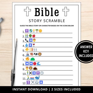 Bible Story Scramble | Bible Game | Christian Games | Church Games ...