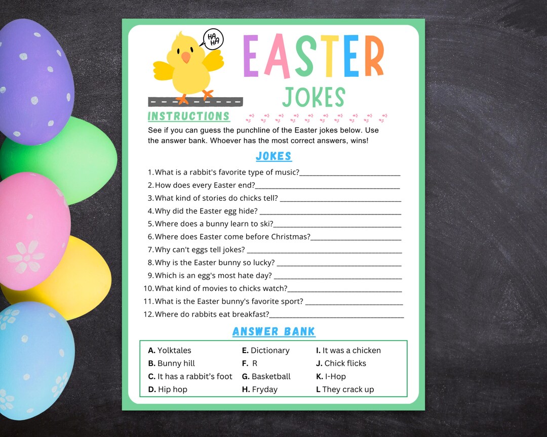 Easter Jokes | Funny Easter Games | Easter Riddles | Printable Easter ...