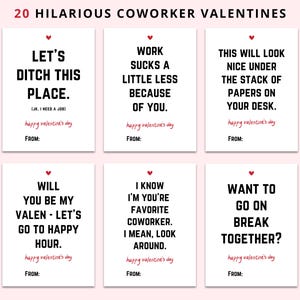 Funny Coworker Valentines | Coworker Valentines | Valentines for Work ...
