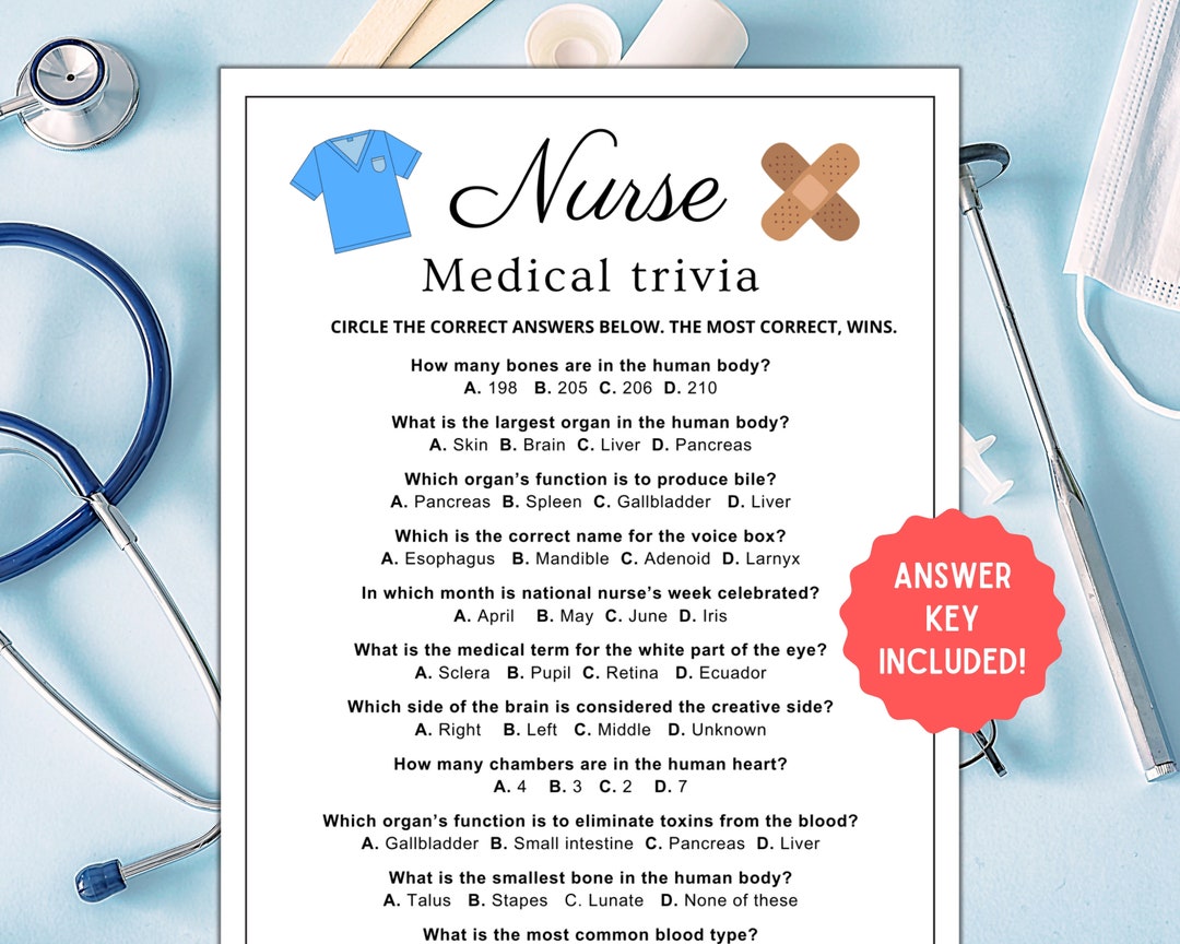 Medical Trivia | Nurse Games | Nursing Party | Nursing Games | Medical ...