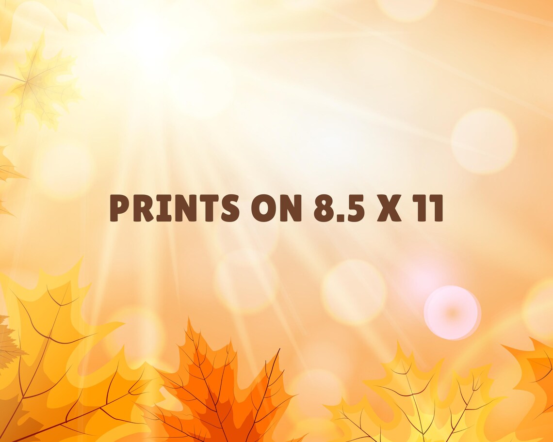 Fall Left Right Game: Heartfelt Autumn Tale (printable) - Etsy