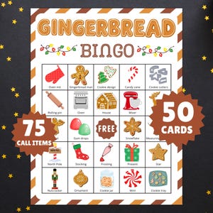 Gingerbread Games: 25 Christmas Party Games (printable) - Etsy
