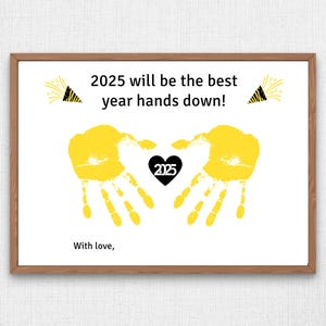 2025 New Years Handprint Art New Years Craft for Kids New Years ...