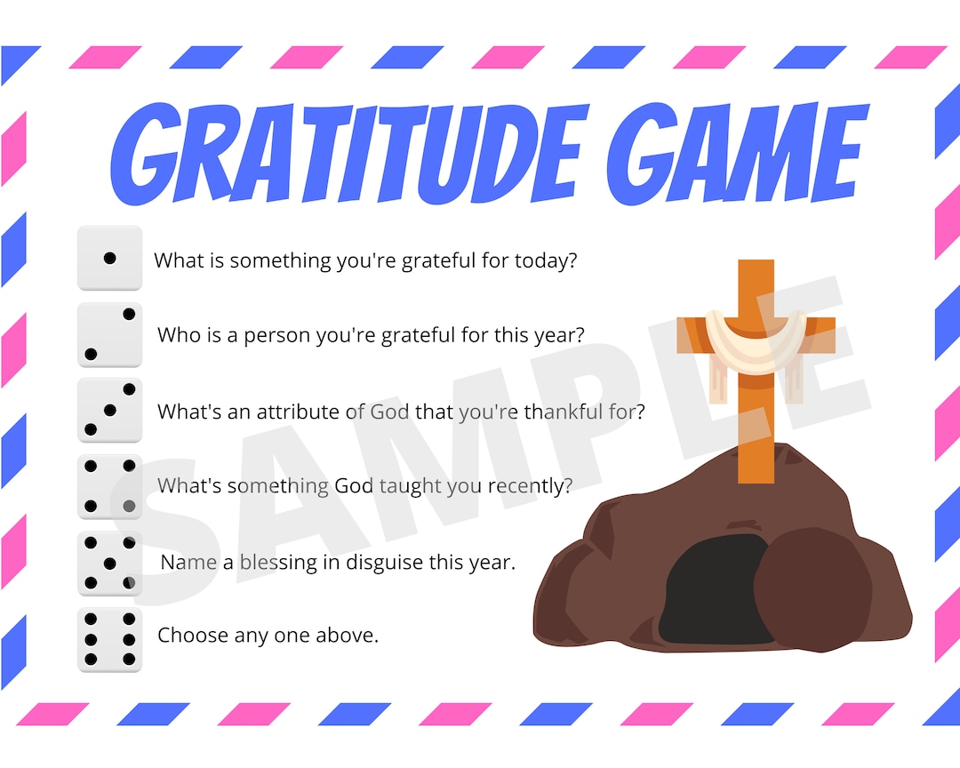 Easter Gratitude Game Easter Bible Games Easter Church Games Christian ...