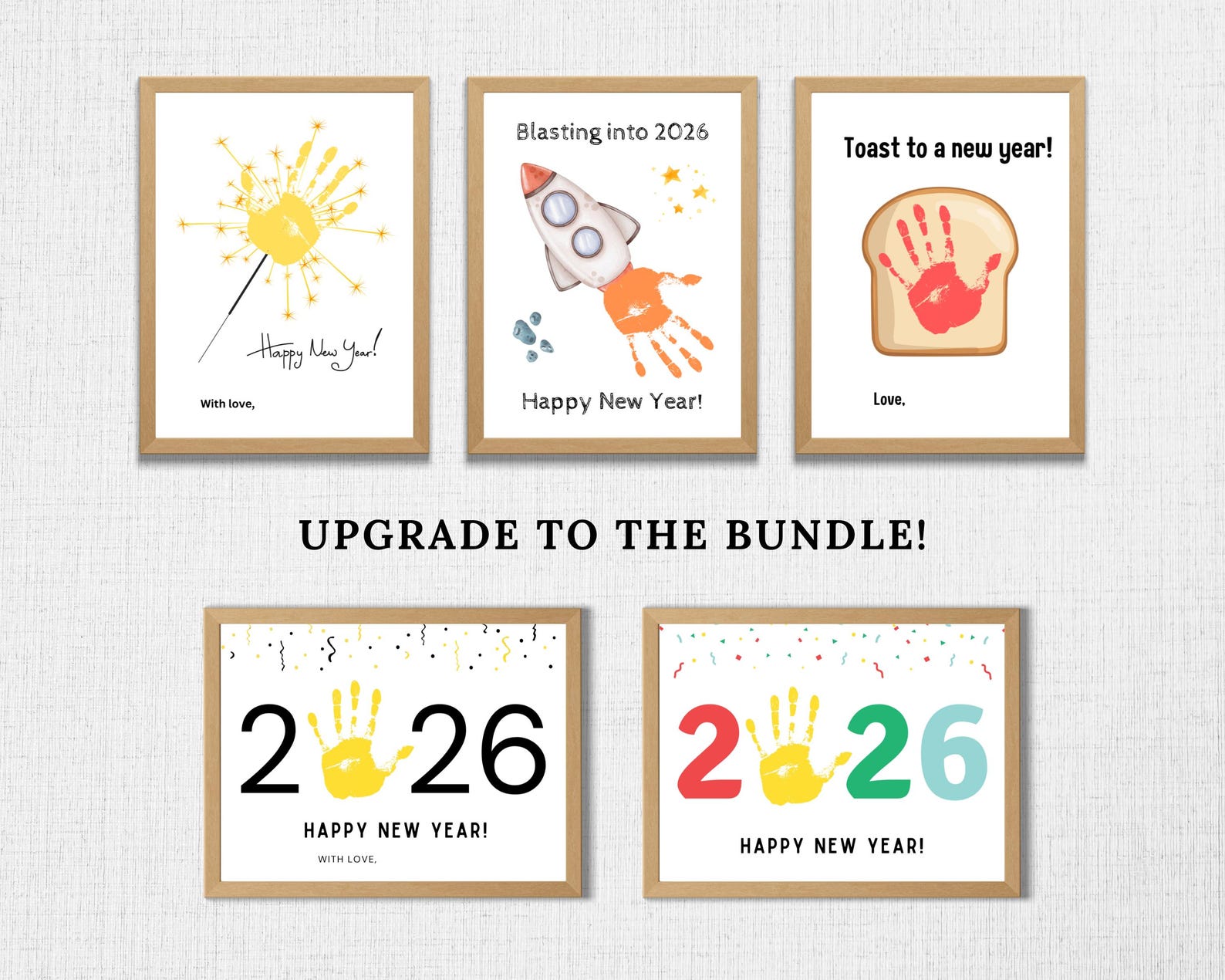 2025 New Years Handprint Art | Keepsake Craft (digital Download) - Etsy
