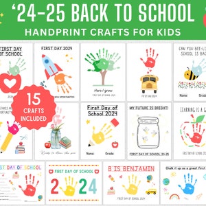 First Day of School Handprint Craft Back to School Craft First Day of ...