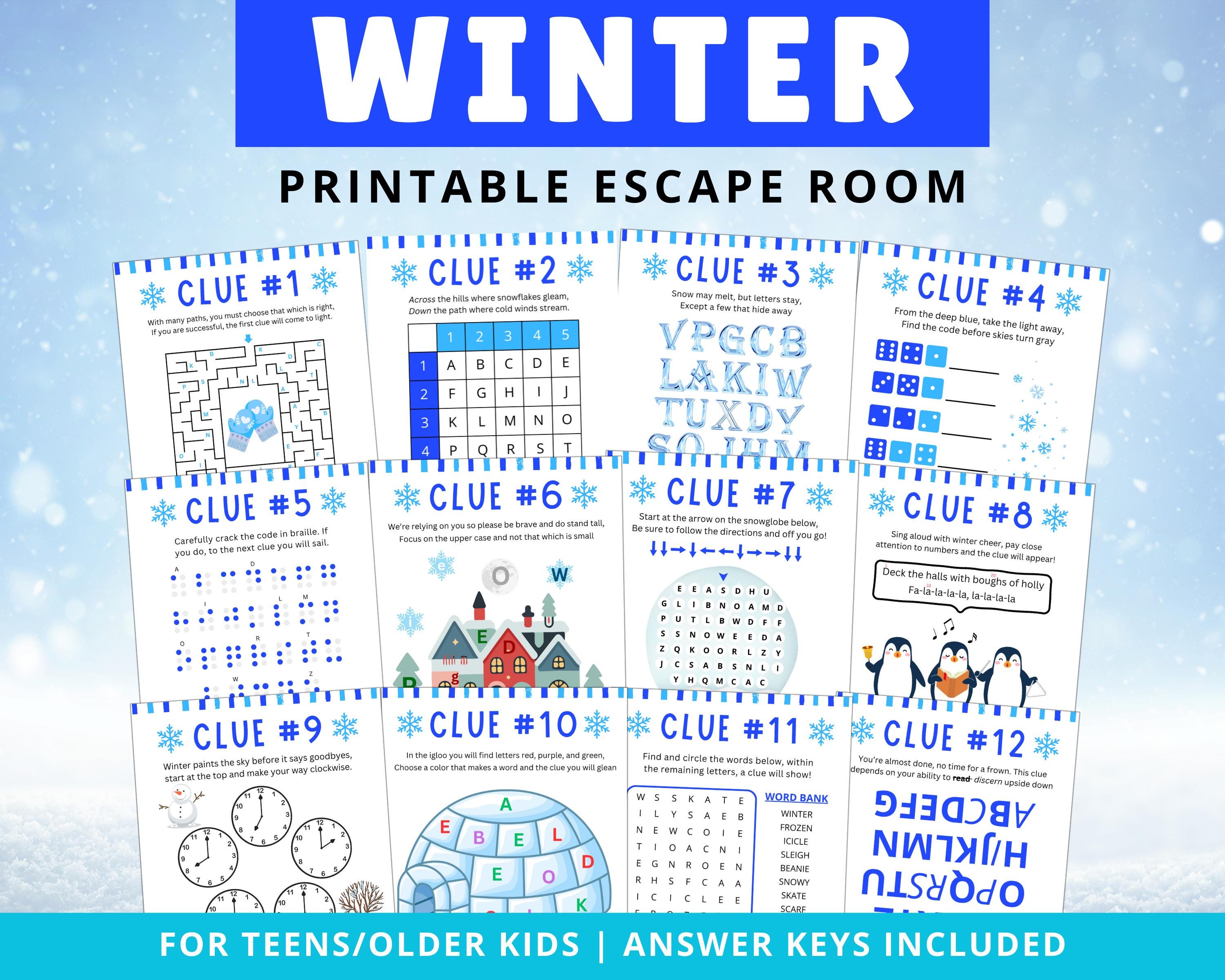 Winter Mega Game Bundle: Winter Bingo, Escape Room, Trivia, and More ...