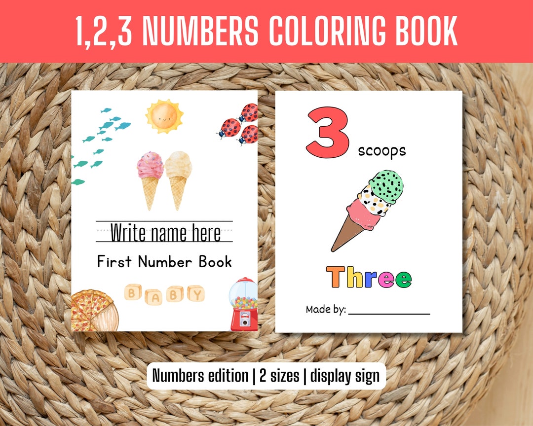 123 Baby Shower Coloring Book | Numbers Coloring Pages | Baby Shower ...