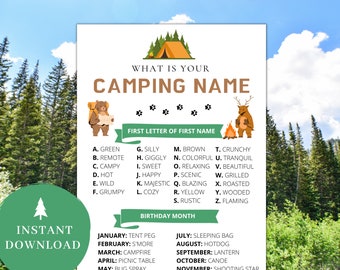 Printable Camping Games for Kids - Etsy