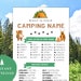 Whats Your Camping Name Camping Games Camping Games Kids Families ...
