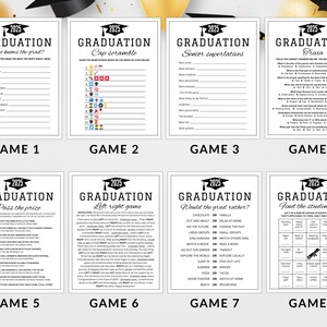 2025 Graduation Games | Graduation Party Games | Printable Graduation ...