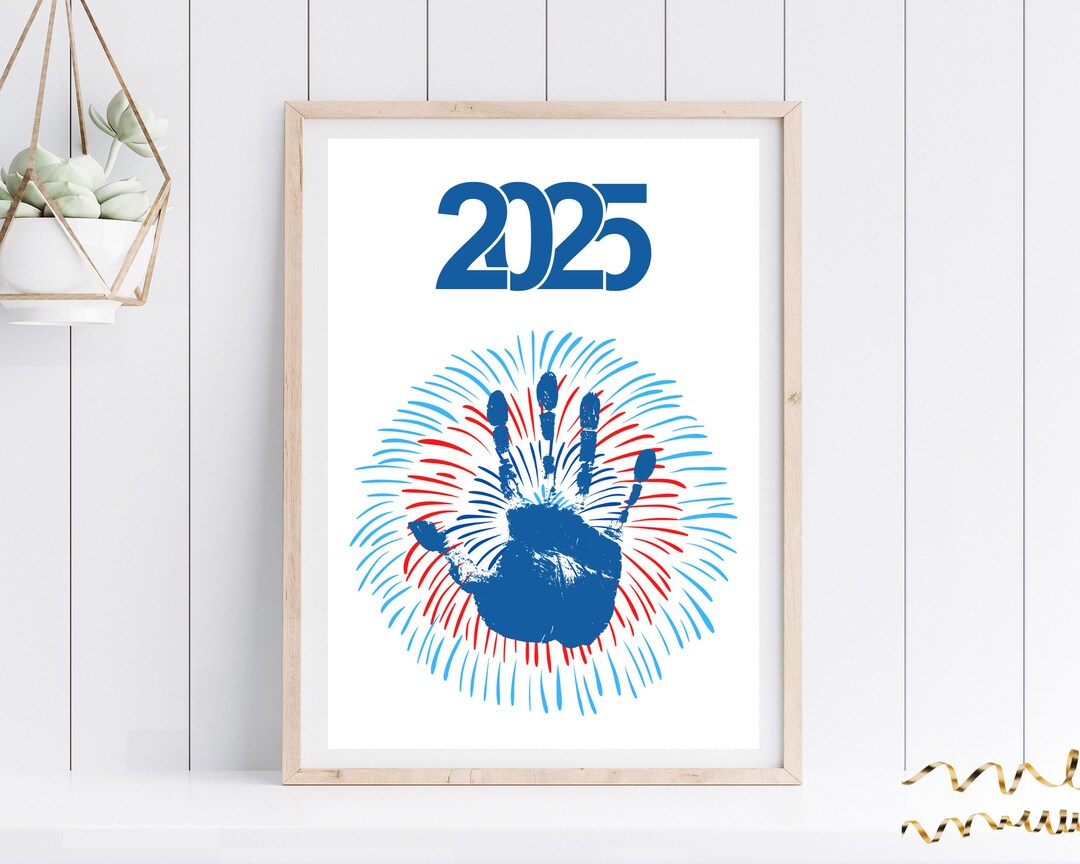 2025 New Years Handprint Craft | New Years Handprint Craft | New Years ...