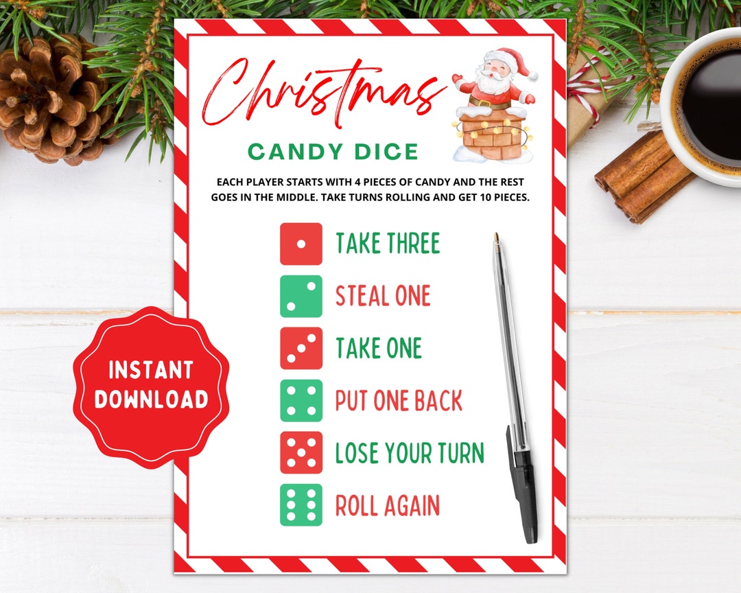 Christmas Candy Dice | Christmas Party Games | Candy Dice Game ...