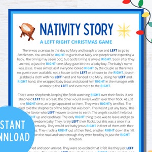 Left Right Nativity Story Left Right Christmas Game Left - Etsy
