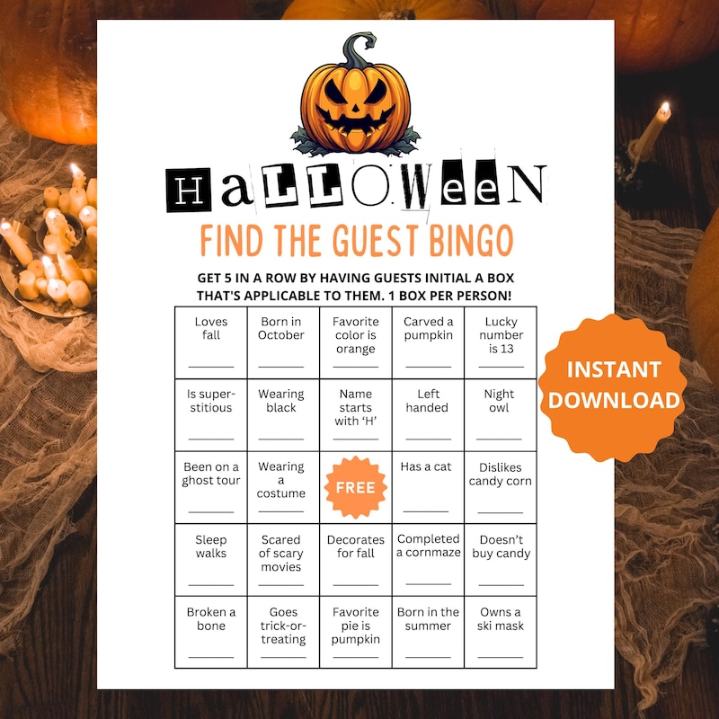 Halloween Bingo - Etsy