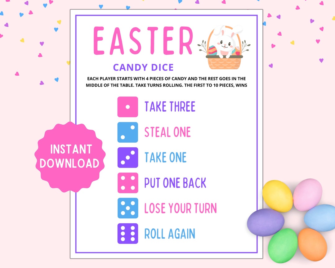 Easter Candy Dice | Easter Games | Easter Games for Kids | Easter ...