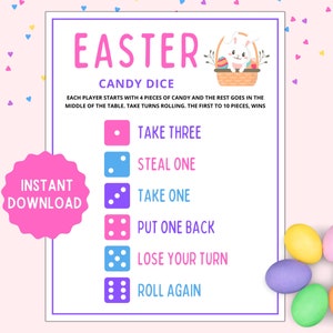 Easter Candy Dice | Easter Games | Easter Games for Kids | Easter ...
