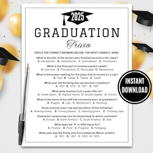 Graduation Trivia | Fun Graduation Game | 2025 Graduation Games ...