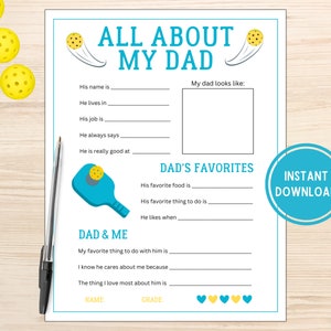 All About Dad Father's Day Activities All About My Dad Father's Day ...