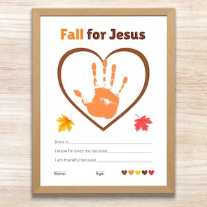 Fall for Jesus Handprint Craft: Sunday School Bible Art (digital ...