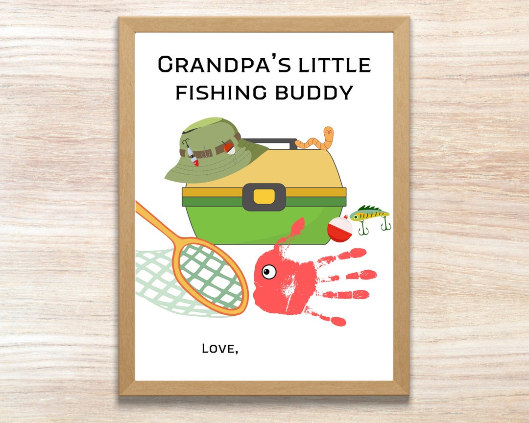 Grandpa Fishing Craft | Grandparents Day Handprint Craft | Grandparents ...