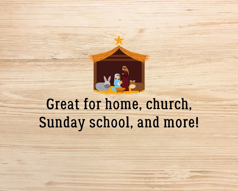 Nativity Story Mini Coloring Book: Christmas Bible Craft for Kids ...