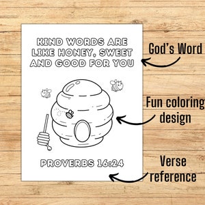 Bible Coloring Pages for Kids | Bible Verse Coloring | Bible Crafts for ...