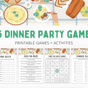 Dinner Party Games Printable Dinner Party Games Dinner - Etsy
