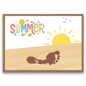 Summer Footprint Craft | Summer Craft for Kids | Summer Craft | Summer ...