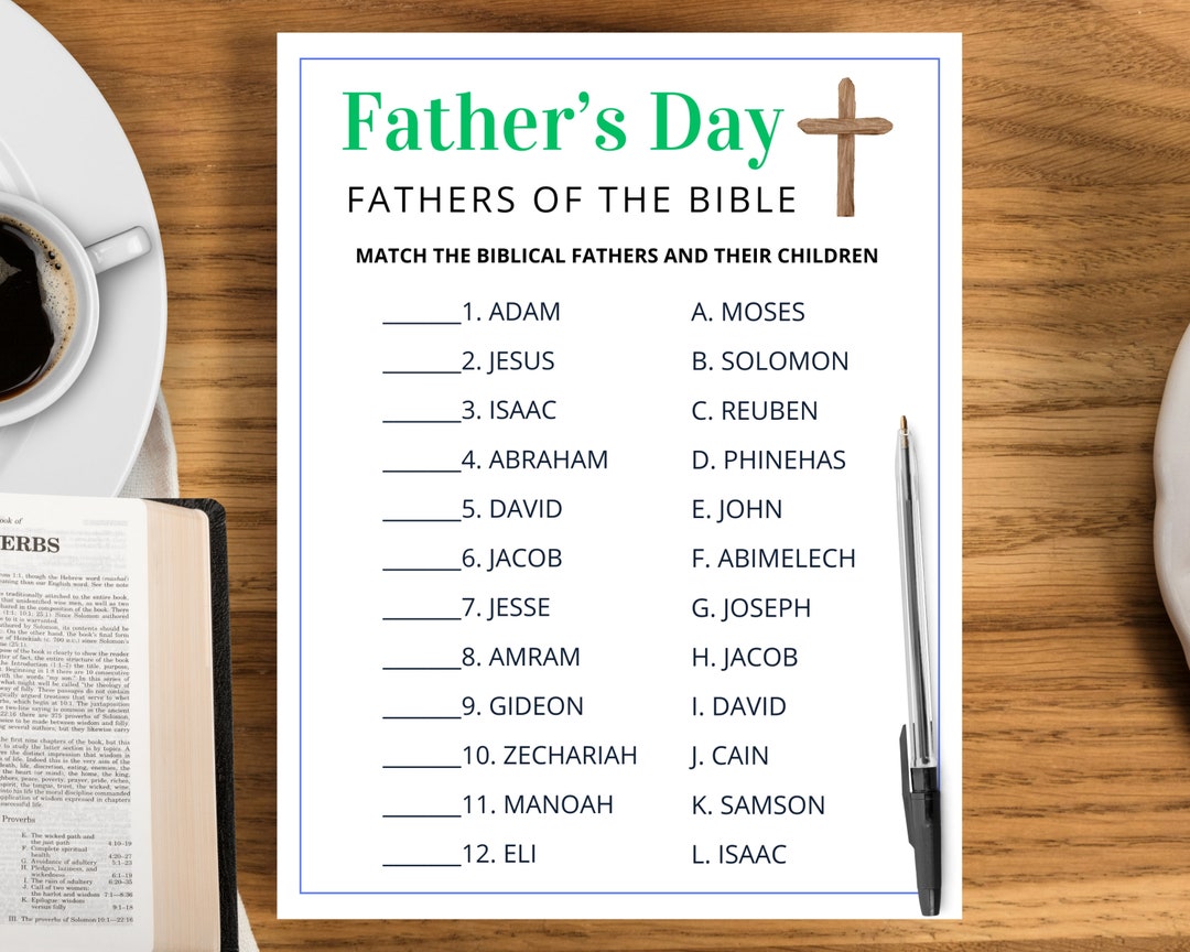 Fathers of the Bible Game | Father's Day Bible Game | Father's Day ...