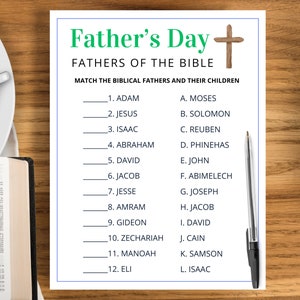Fathers of the Bible Game | Father's Day Bible Game | Father's Day ...