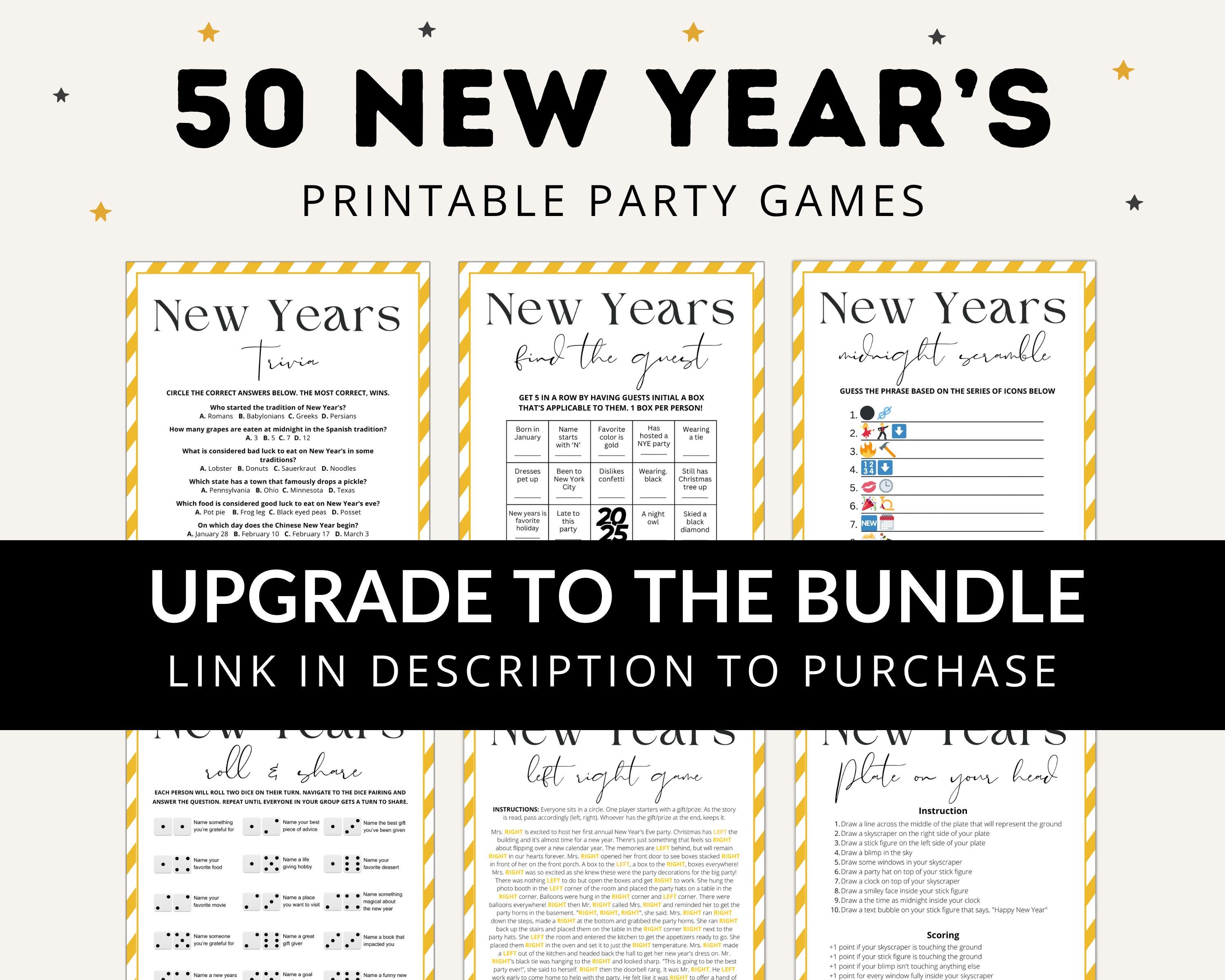 New Years Trivia | 2025 Trivia | New Years Eve Game | New Years Game ...
