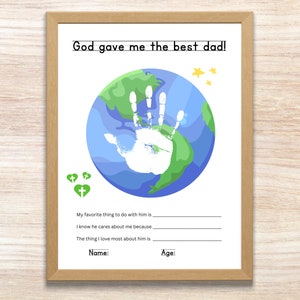 Father's Day Bible Craft | Father's Day Handprint Craft | Father's Day ...
