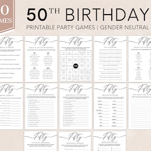 50th Birthday Games 50th Birthday Party Games Birthday - Etsy