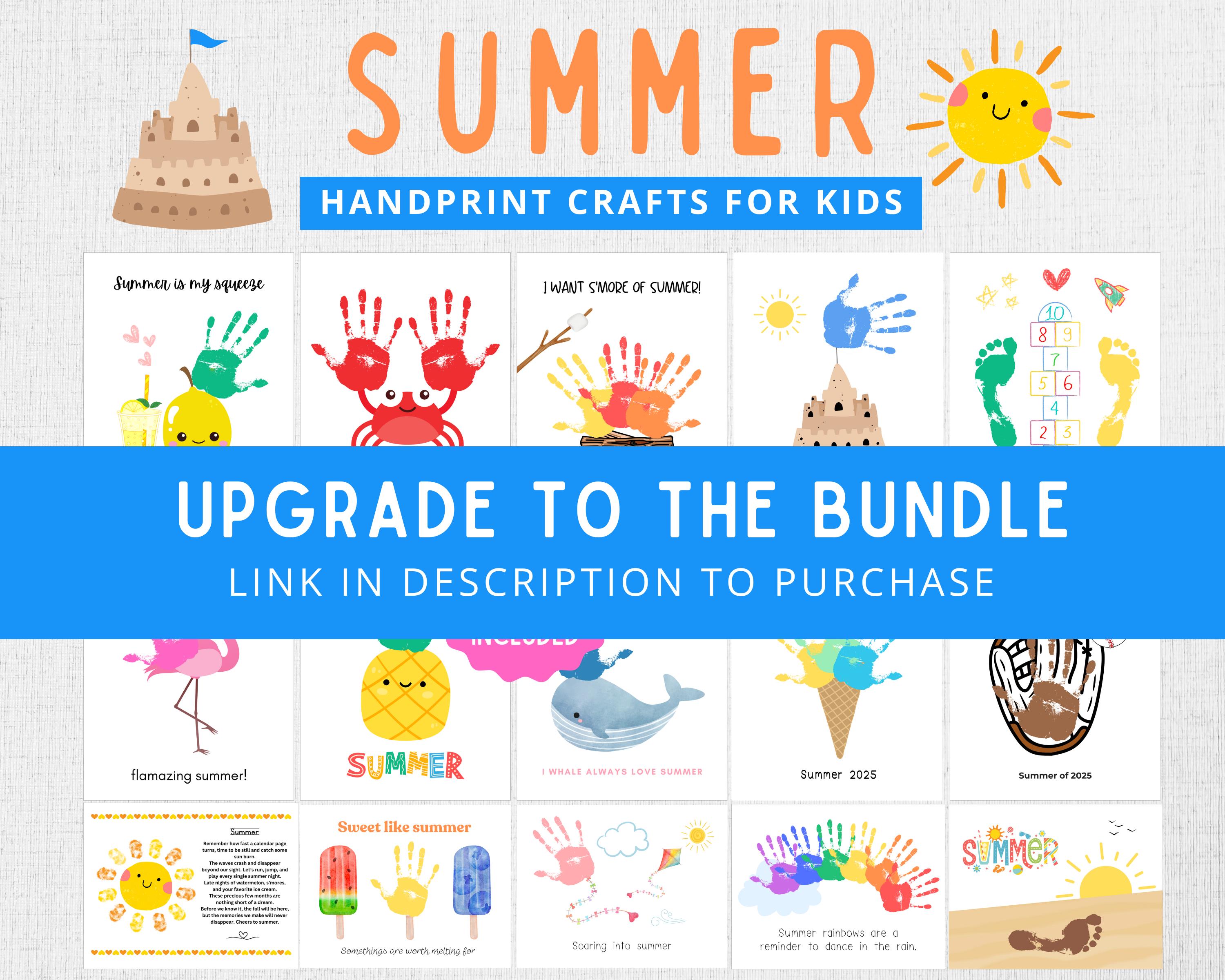 Summer Handprint Art Craft | Kids Daycare Activity (printable) - Etsy