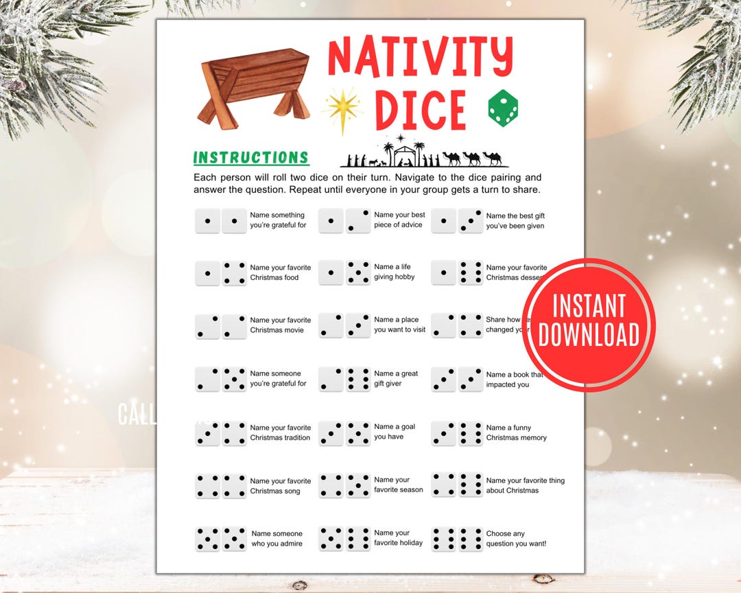 Nativity Icebreaker | Nativity Game | Christian Christmas Game ...
