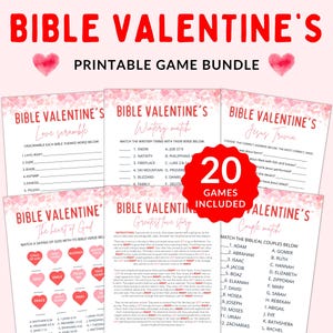Valentine's Bible Games Bundle | Church Party Printable (digital ...