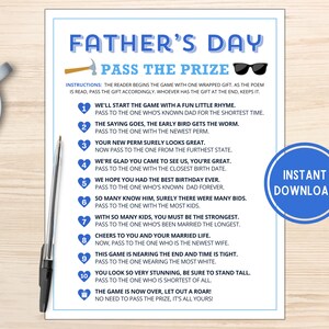 Father's Day Pass the Prize | Father's Day Game | Fathers Day Activity | Fun Fathers Day Games ...