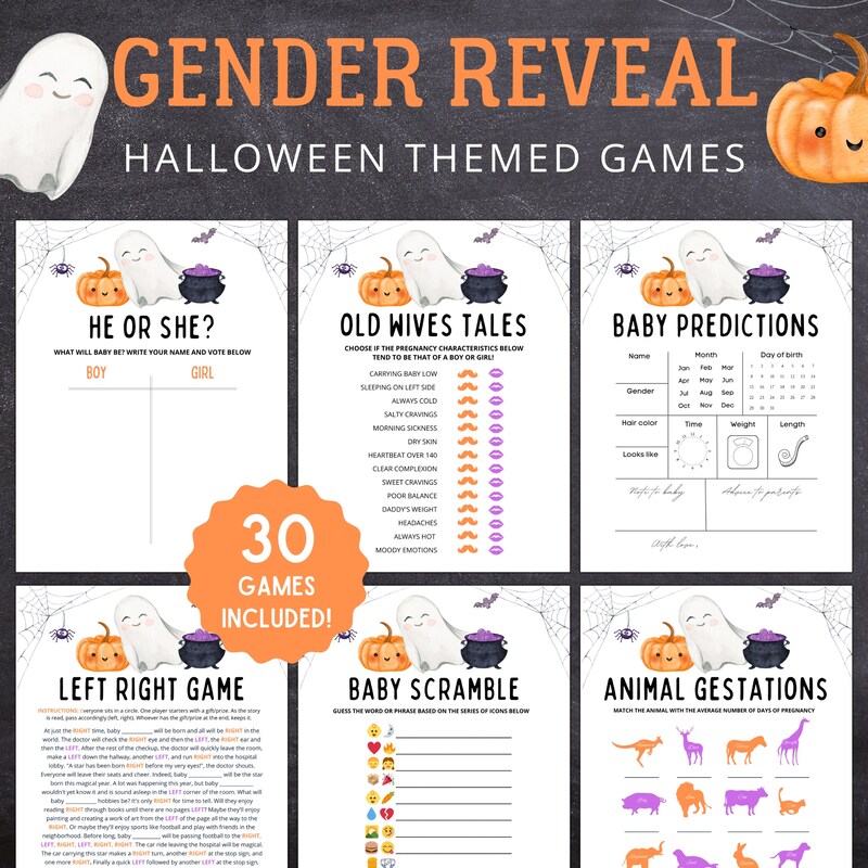 Halloween Gender Reveal - Etsy