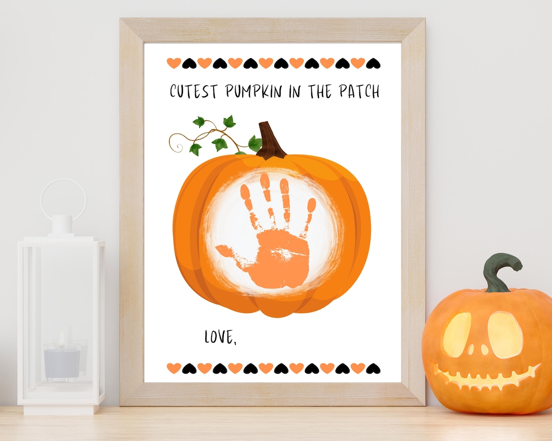 Halloween Handprint Art | Halloween Craft | Pumpkin Craft | Halloween ...