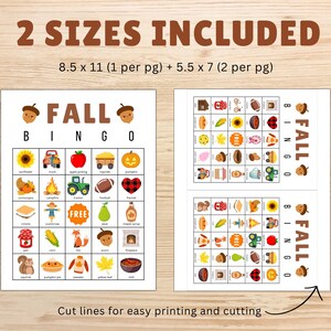 Fall Bingo | Fall Bingo Cards | Autumn Bingo | Printable Fall Games ...