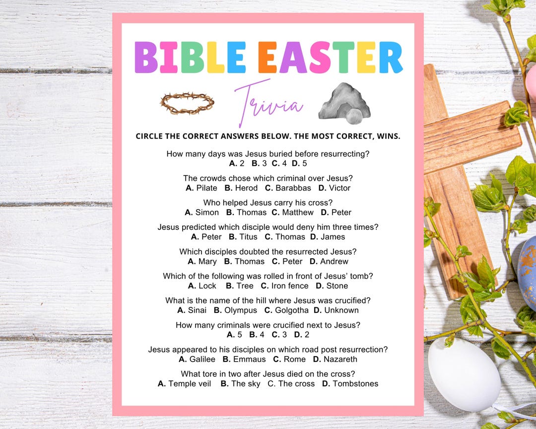 Easter Story Trivia | Easter Bible Trivia | Christian Easter Trivia ...
