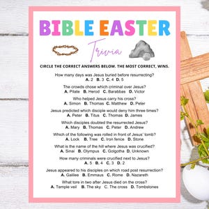 Easter Story Trivia | Easter Bible Trivia | Christian Easter Trivia ...