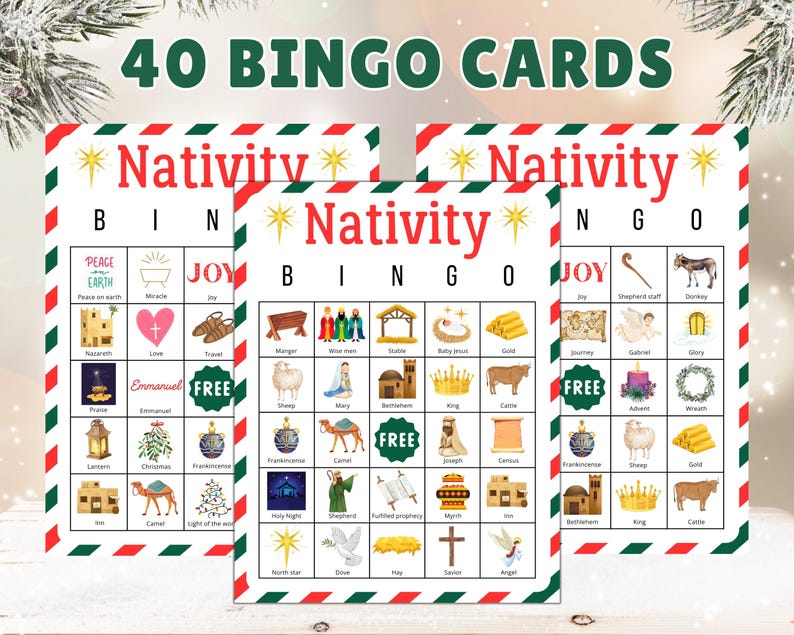 Nativity Bingo | Nativity Game | Christian Christmas Game | Christmas ...