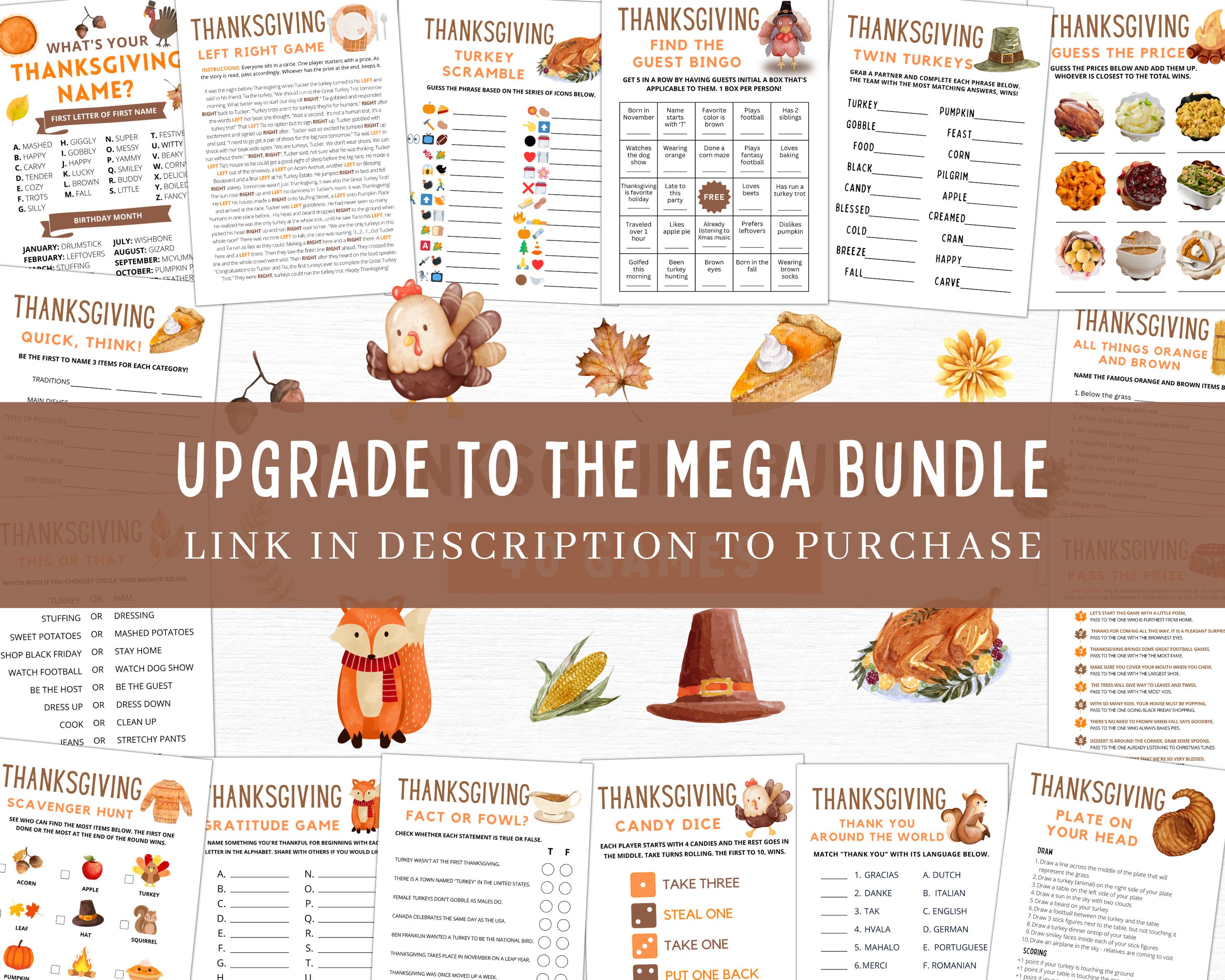 Thanksgiving Dinner Questions | Family Icebreaker Game (digital ...