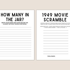 75th Birthday Party Games Born in 1949 70th Birthday Games 1949 Games ...